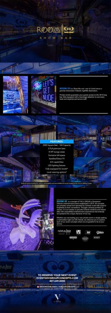 #1 Downtown Orlando Private Event Venue | Room 22